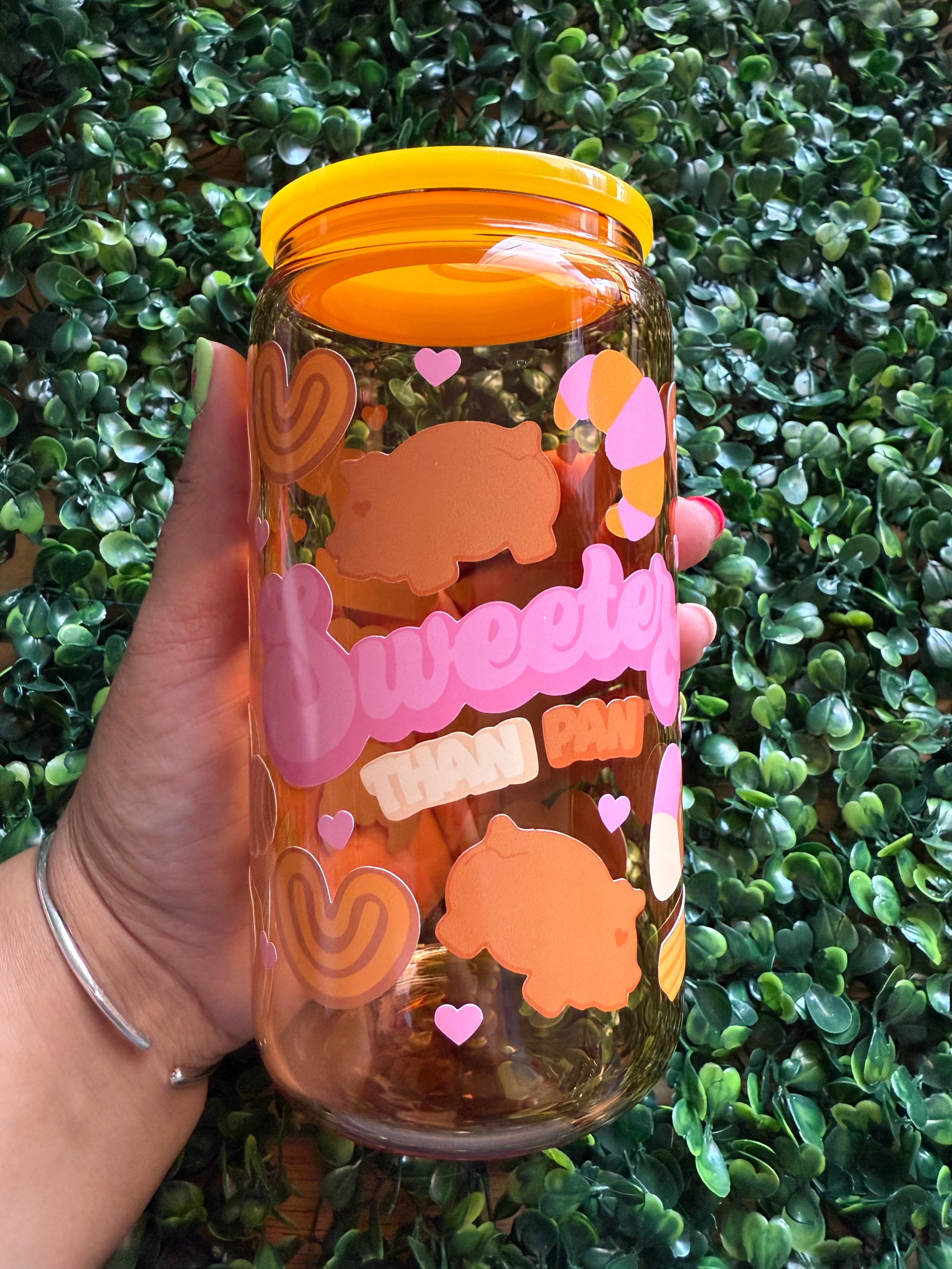 DISCOUNTED Glass Can - Sweeter than Pan – Mel's One Crafty Corner, LLC